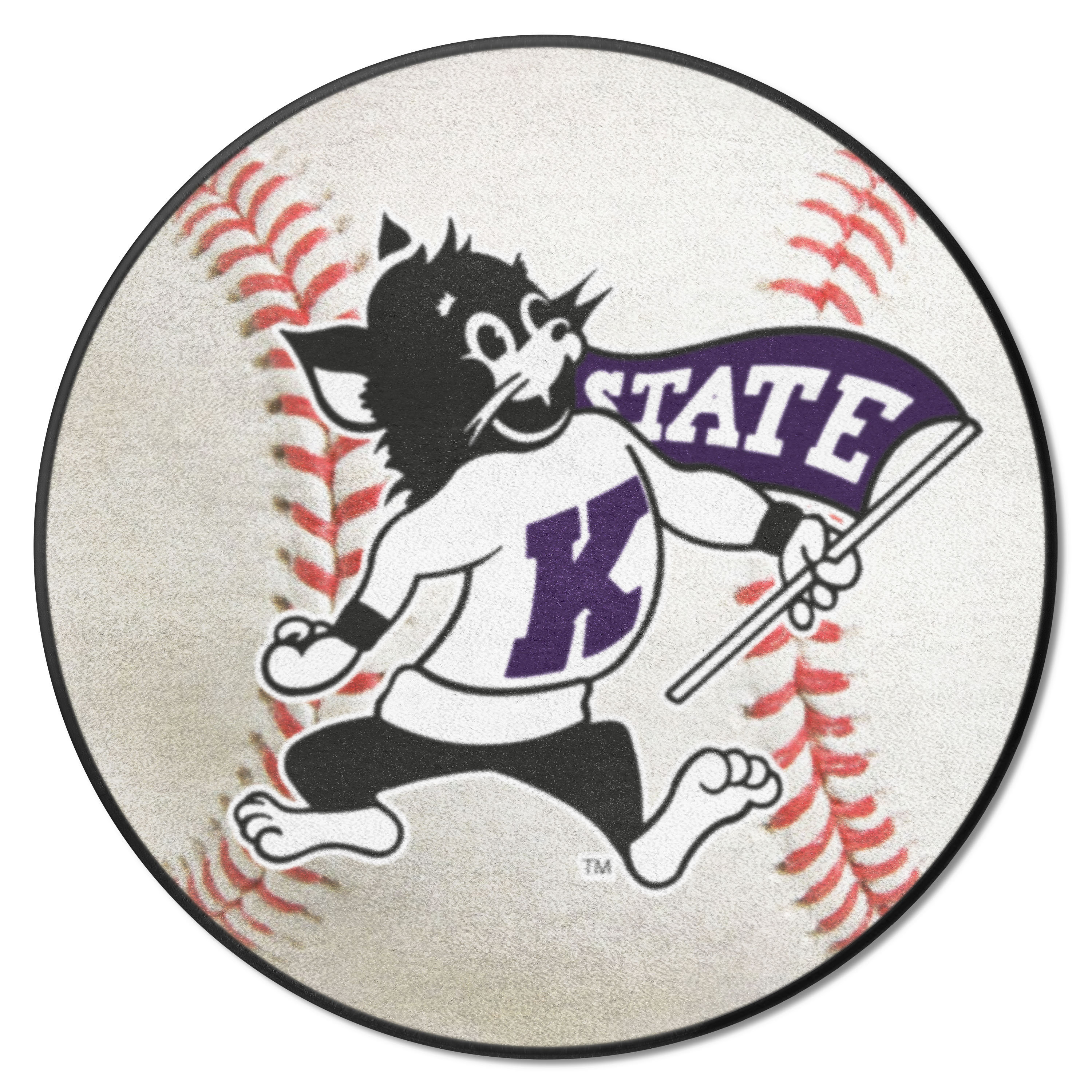 FANMATS Kansas State Wildcats Baseball Kitchen Mat | Wayfair