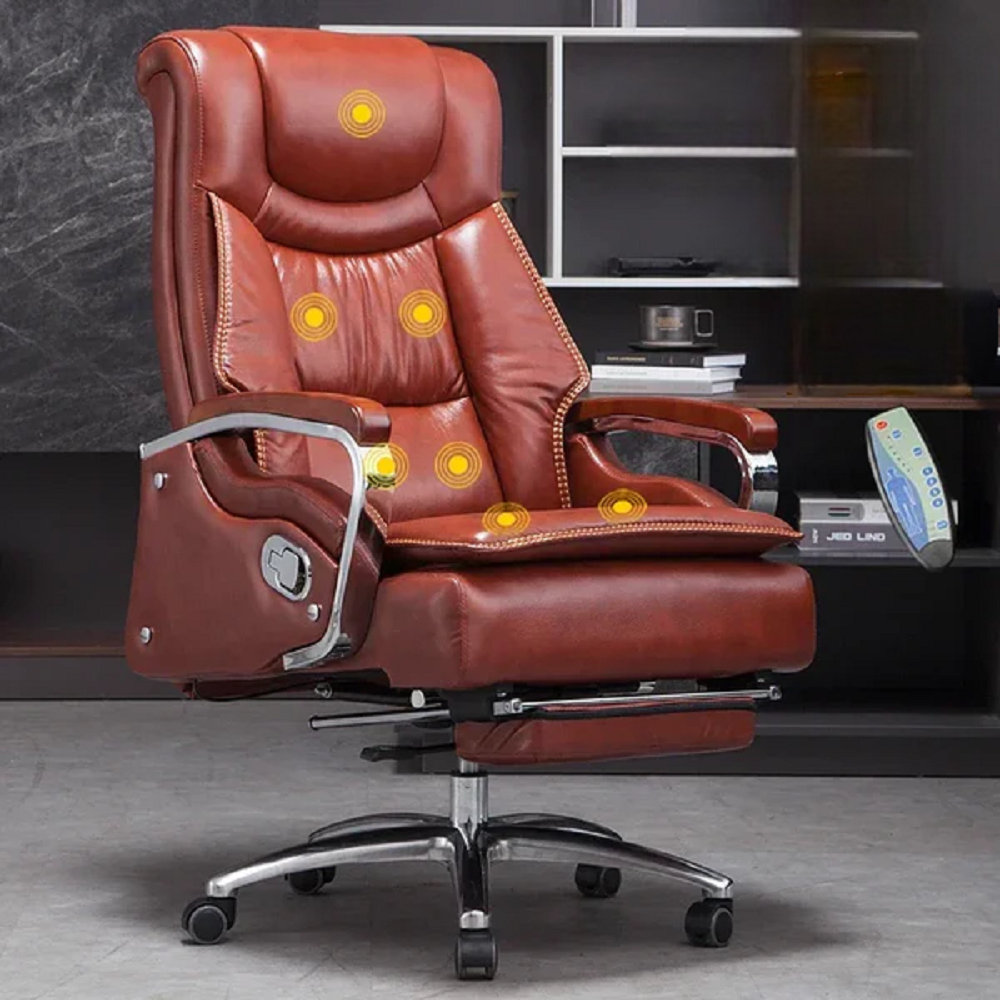 Splendor Furniture Genuine Leather Office Chair | Wayfair