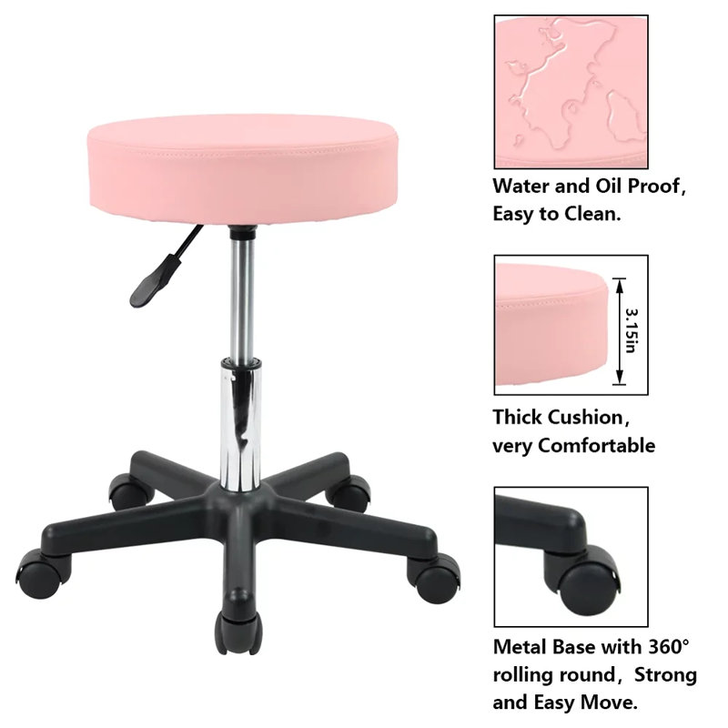 Inbox Zero Adjustable Height Ergonomic Stool with Wheels & Reviews ...