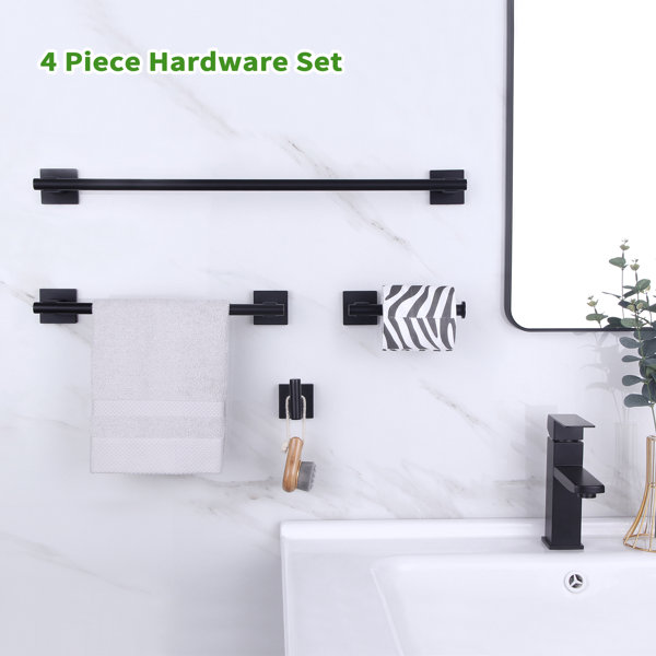 AngleSimple 4 - Piece Bathroom Hardware Set & Reviews | Wayfair