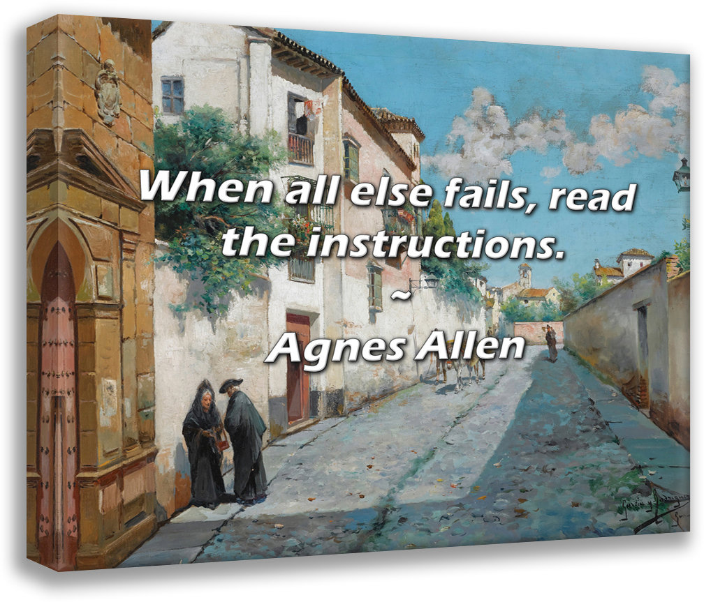 Red Barrel Studio® Agnes Allen Quote: When all else fails, read the ...