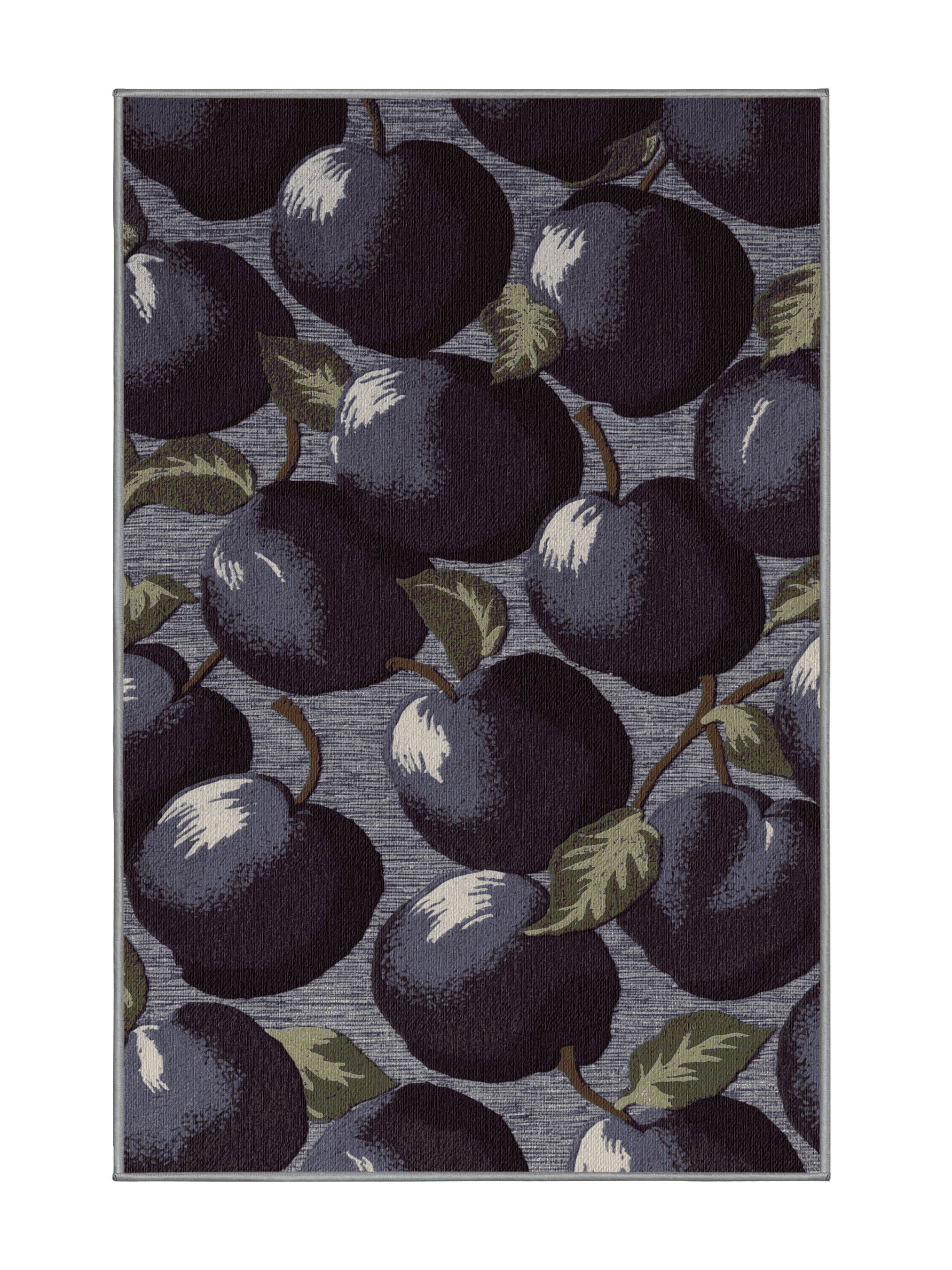 One Allium Way® Washable Damson Plum Fruits Area Rug | Wayfair