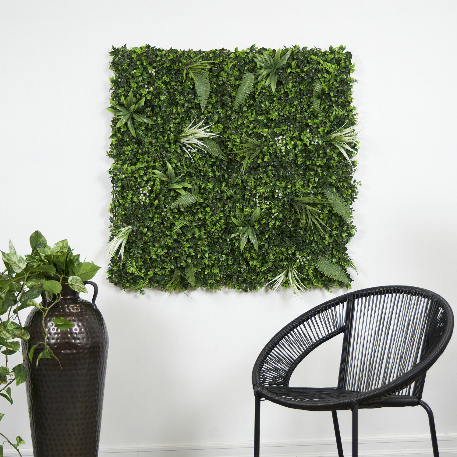 Primrue Faux Foliage Square Other Green Artificial Foliage with ...