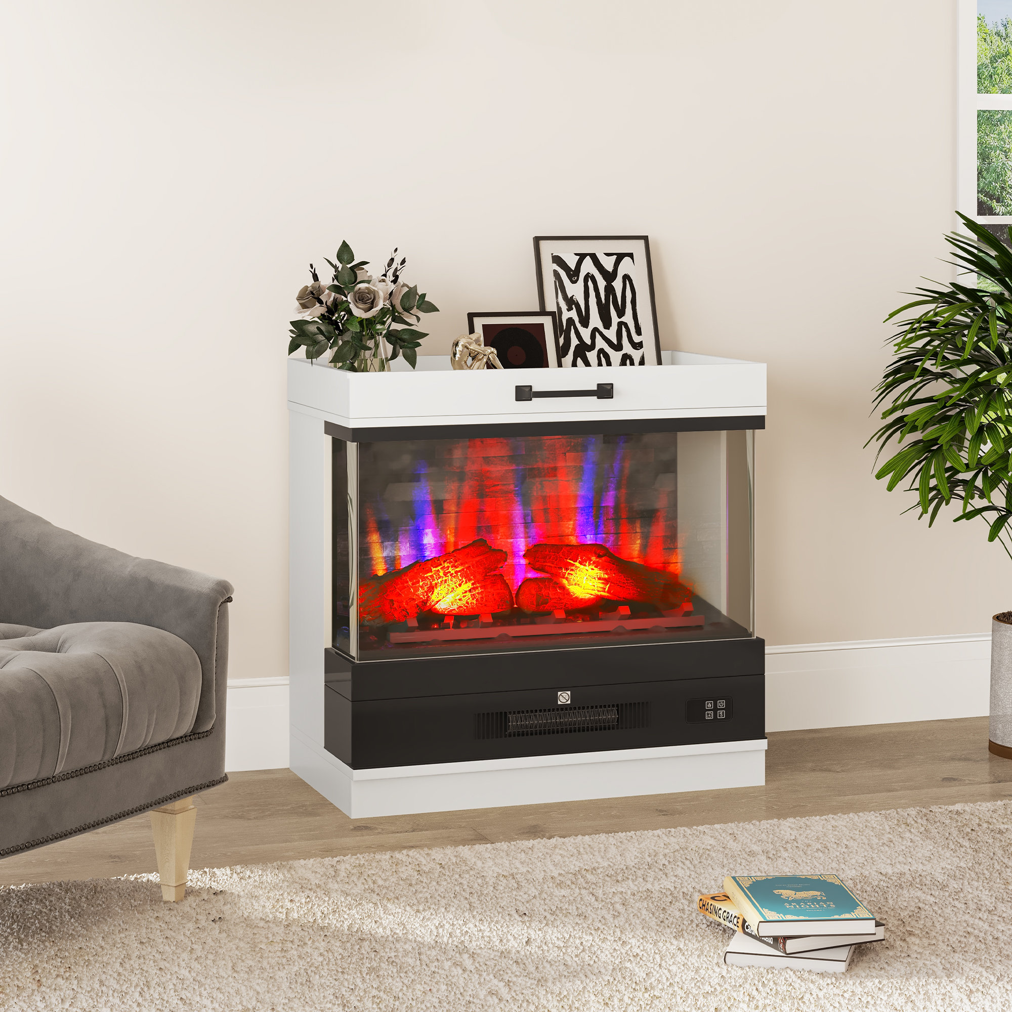 Gracie Oaks Watter 25'' W Electric Fireplace & Reviews - Wayfair Canada