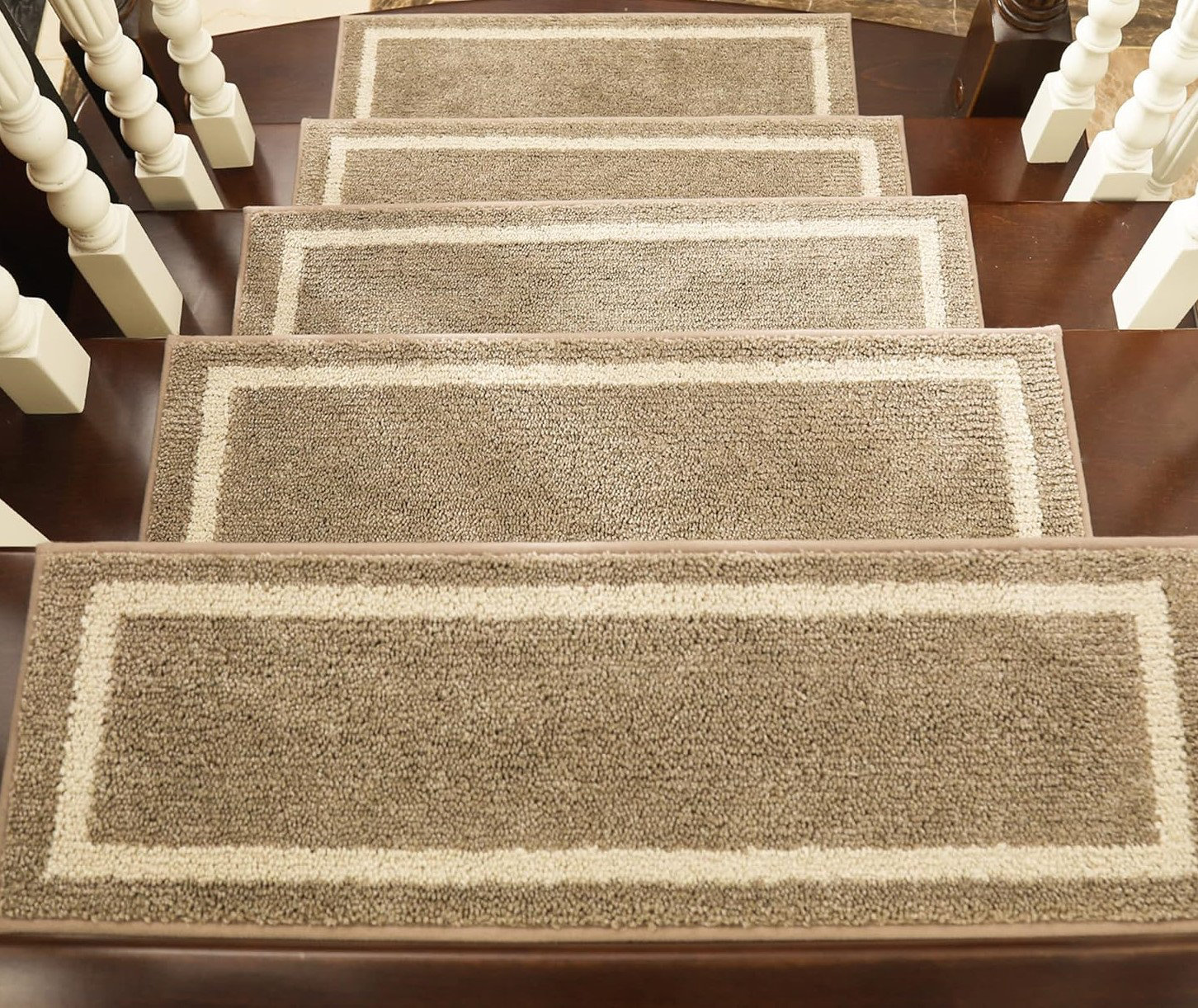 Fenoway The Soft Stair Treads Non-Slip Carpet Mat 28inX9in Indoor Stair ...
