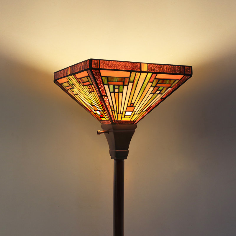 Darby Home Co Tiffany Lamp Shade 12 Inches Wide Amber Brown Mission ...