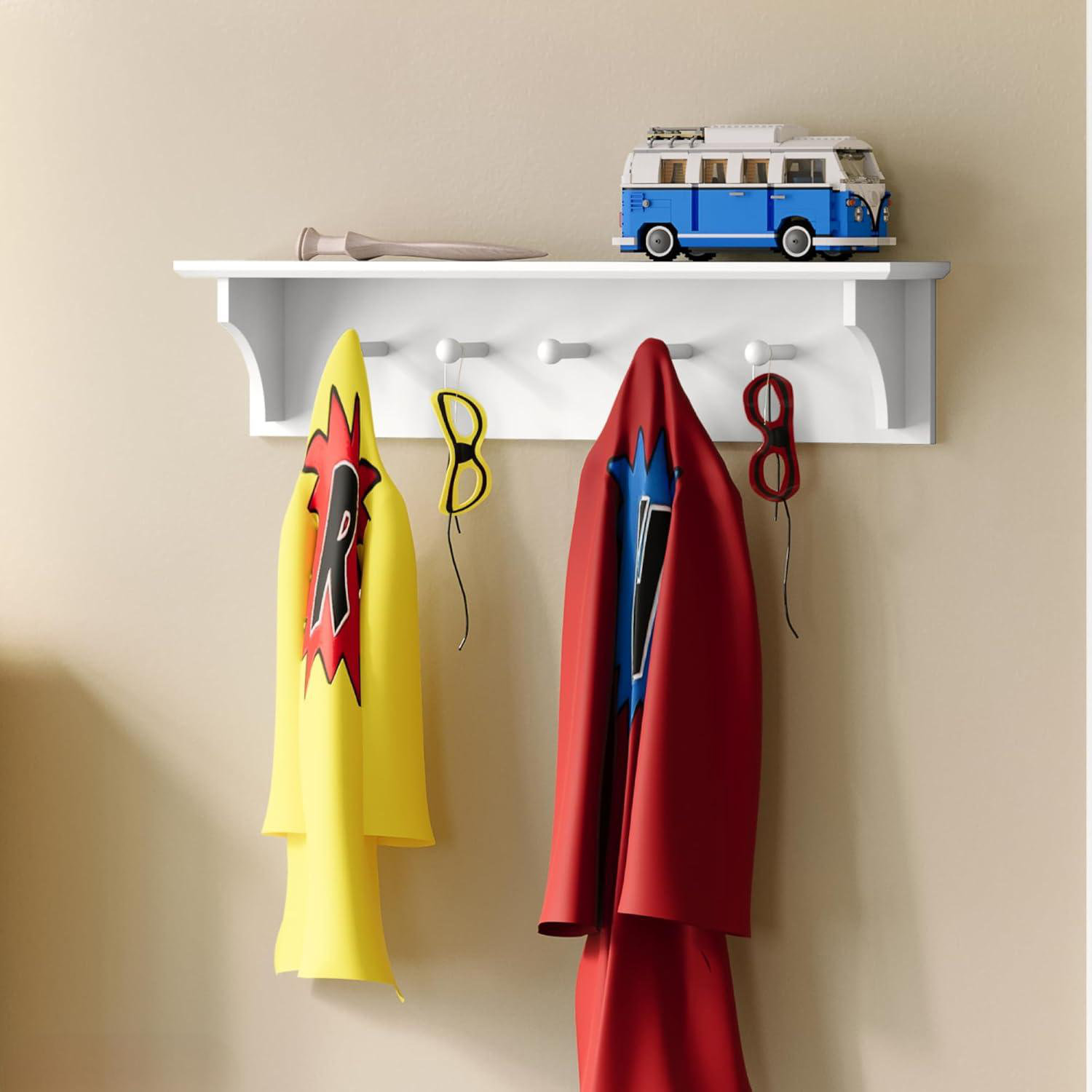 Rebrilliant Floating Coat Stand Wall Mounted Coat Stand, Wall Mounted ...