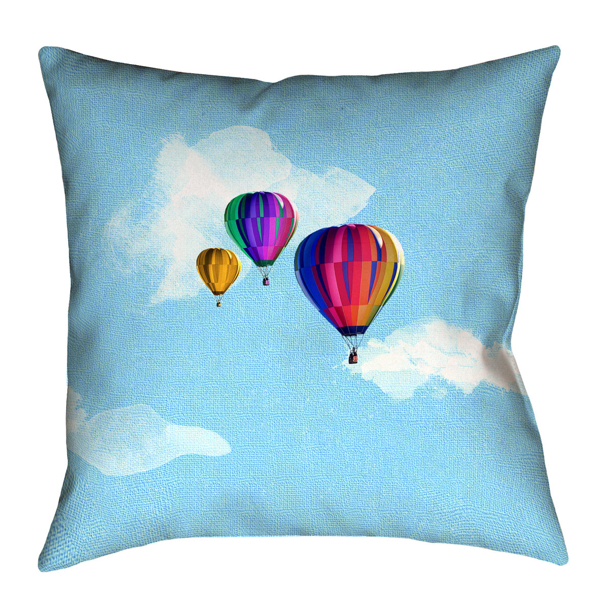 ArtVerse Hot Air Balloons Linen Pillow Cover | Wayfair