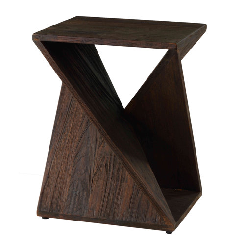 Union Rustic Delrosario Solid Wood Top Abstract End Table - Wayfair Canada