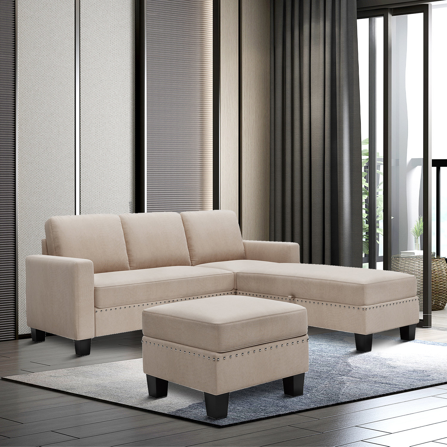 Latitude Run® Calabra Modern Style Upholstered Setional Sofa with ...