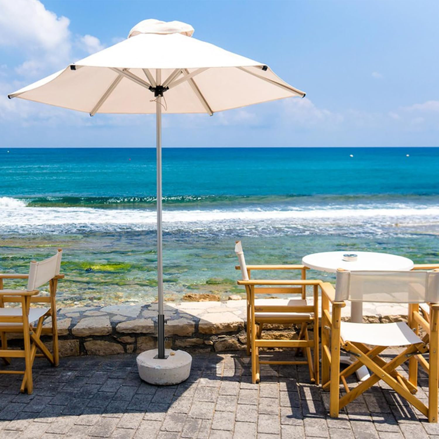 Arlmont & Co. Patio Umbrella Base Heavy Duty Umbrella Holder Outdoor ...