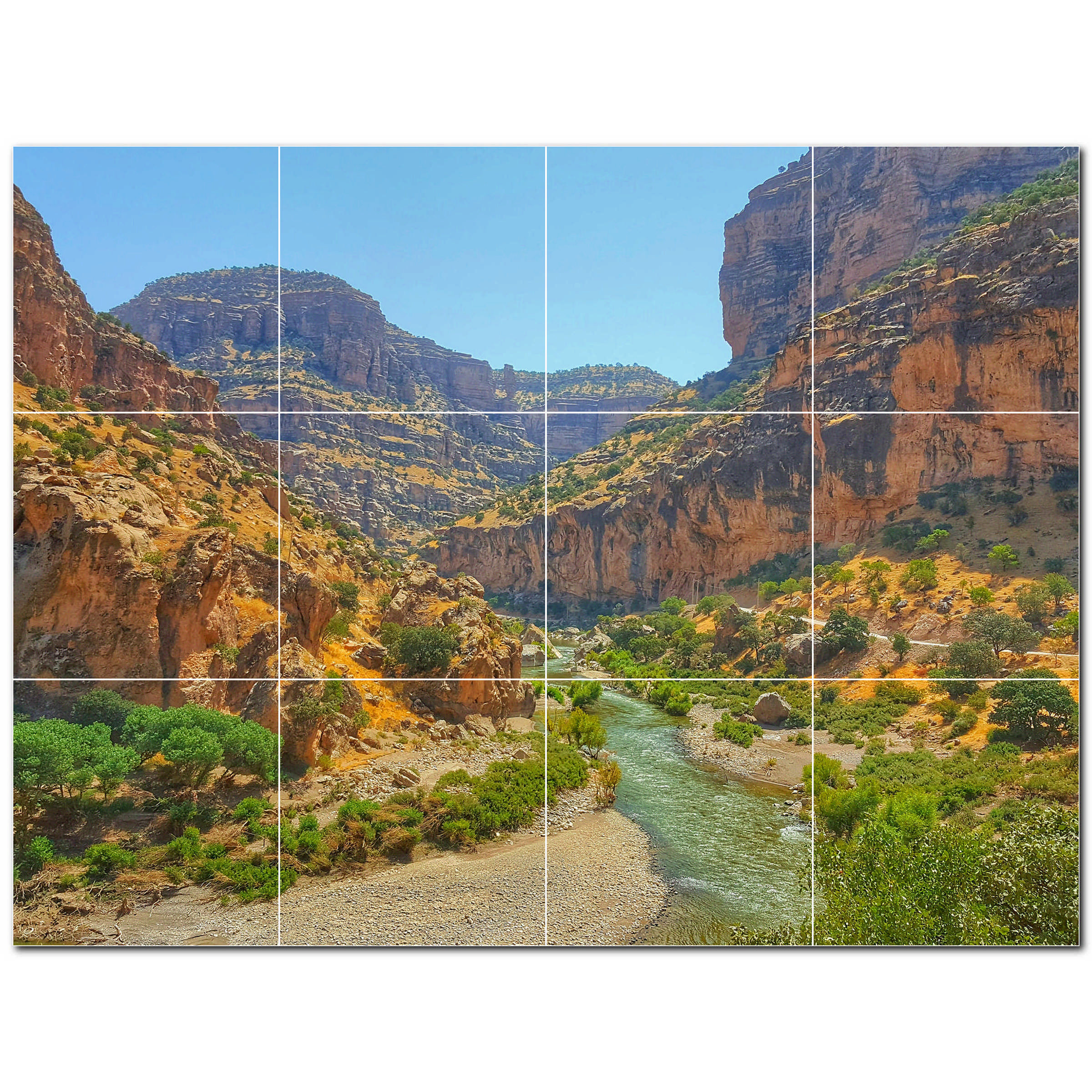 Picture-Tiles.com Canyon Photo 12'' x 12'' Satin Ceramic Decorative ...