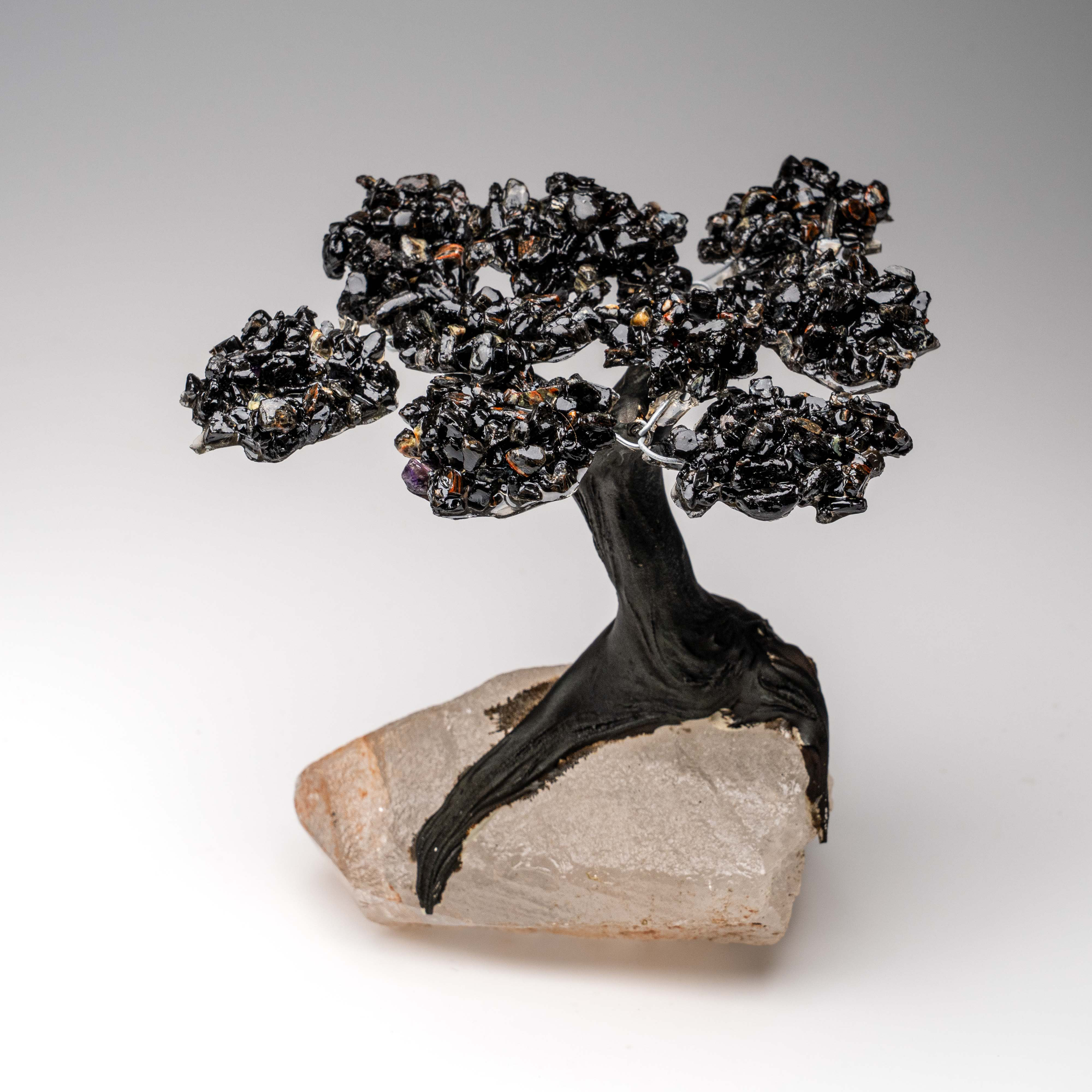 Astro Gallery of Gems Black Tourmaline Clustered Gemstone Tree On ...