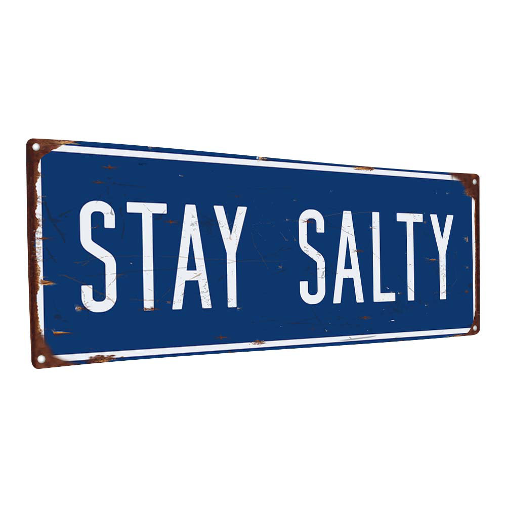 Ebern Designs Stay Salty Metal Sign | Wayfair
