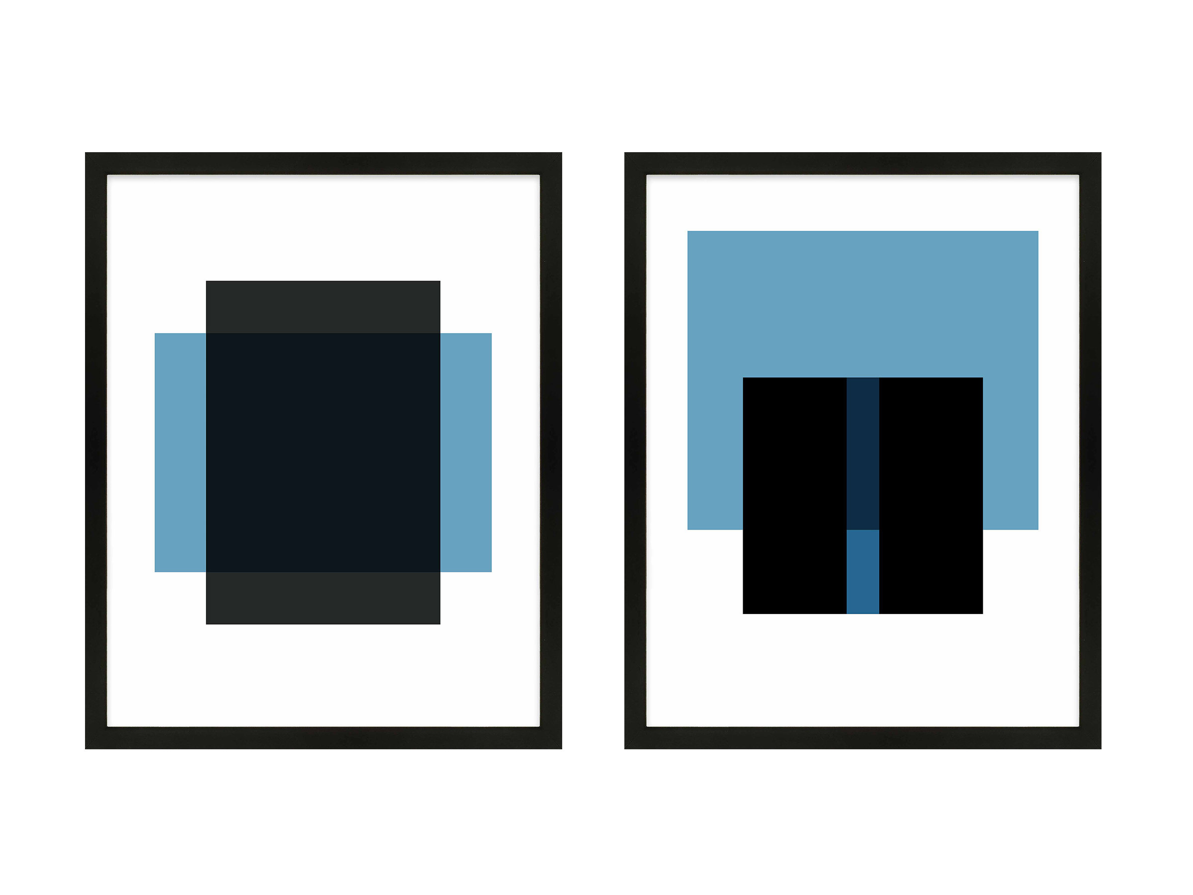 AllModern Black & Blue. Set of 2 by Jacques Pilon - Framed Wall Art ...