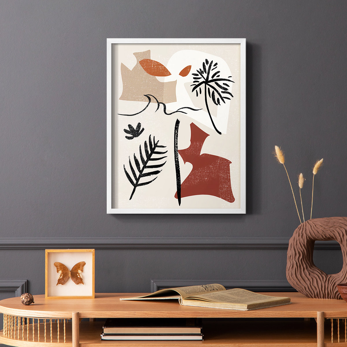 George Oliver Soft Palms VI Framed Print - Solid Wood | Wayfair