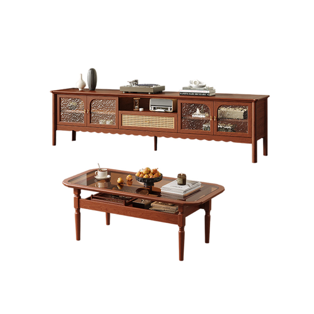 moonlight design French style TV stand paired with coffee table | Wayfair