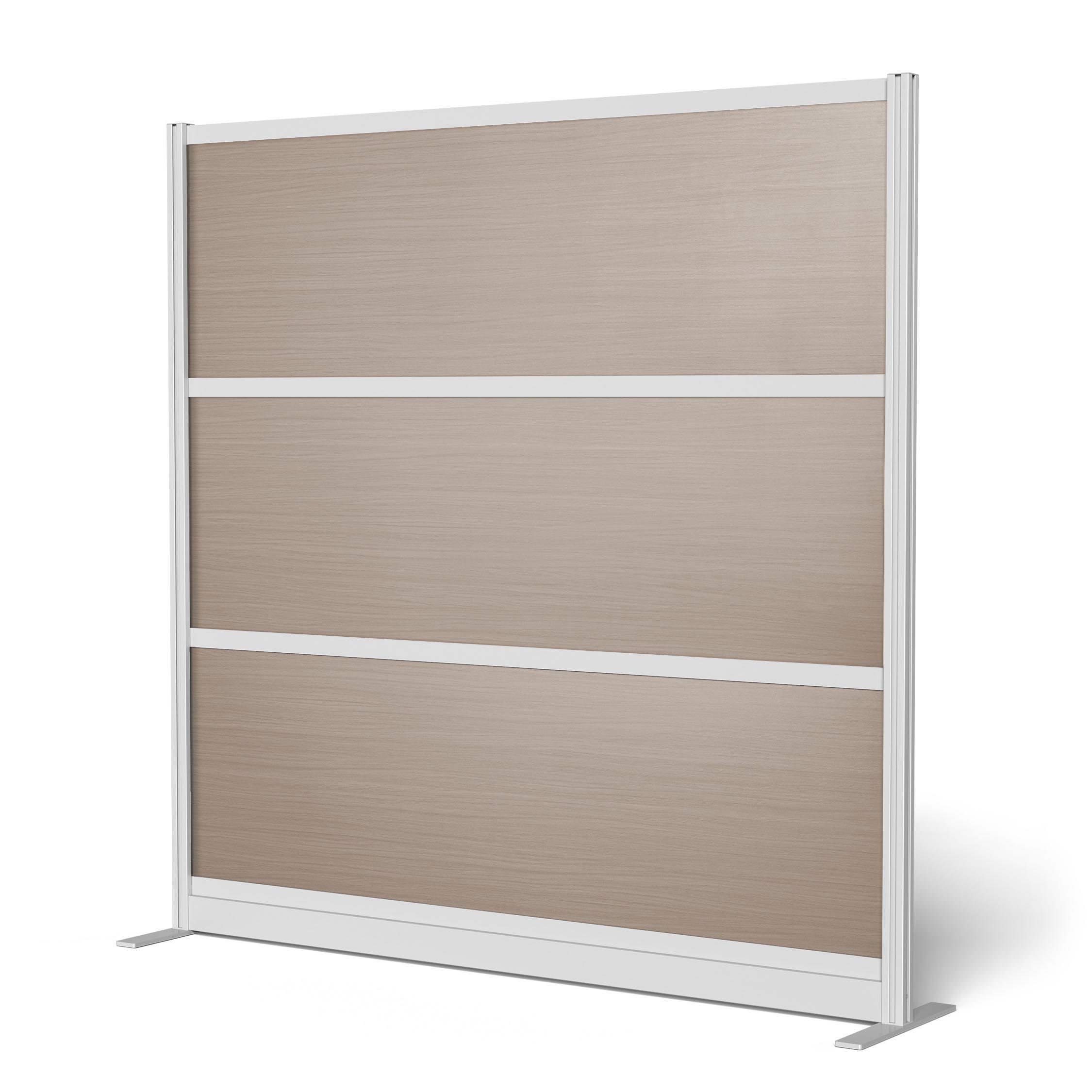 Luxor Oakwood Modular Wall Room Divider System, 70" W x 70" H | Wayfair