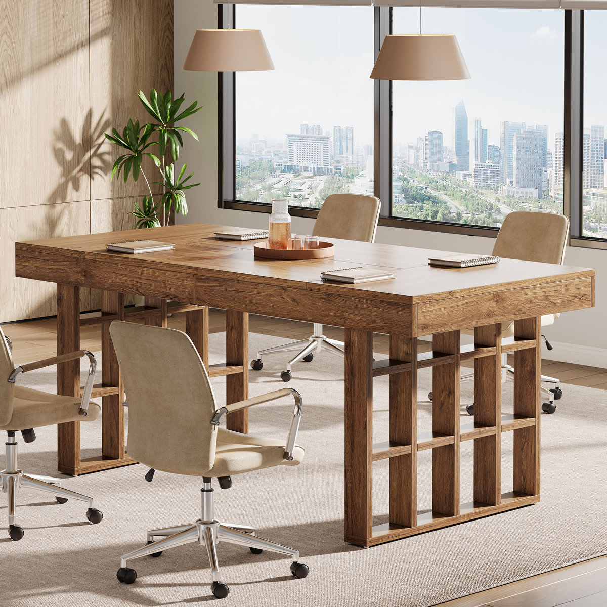 Millwood Pines Rectangular Conference Table Small Meeting Table For ...
