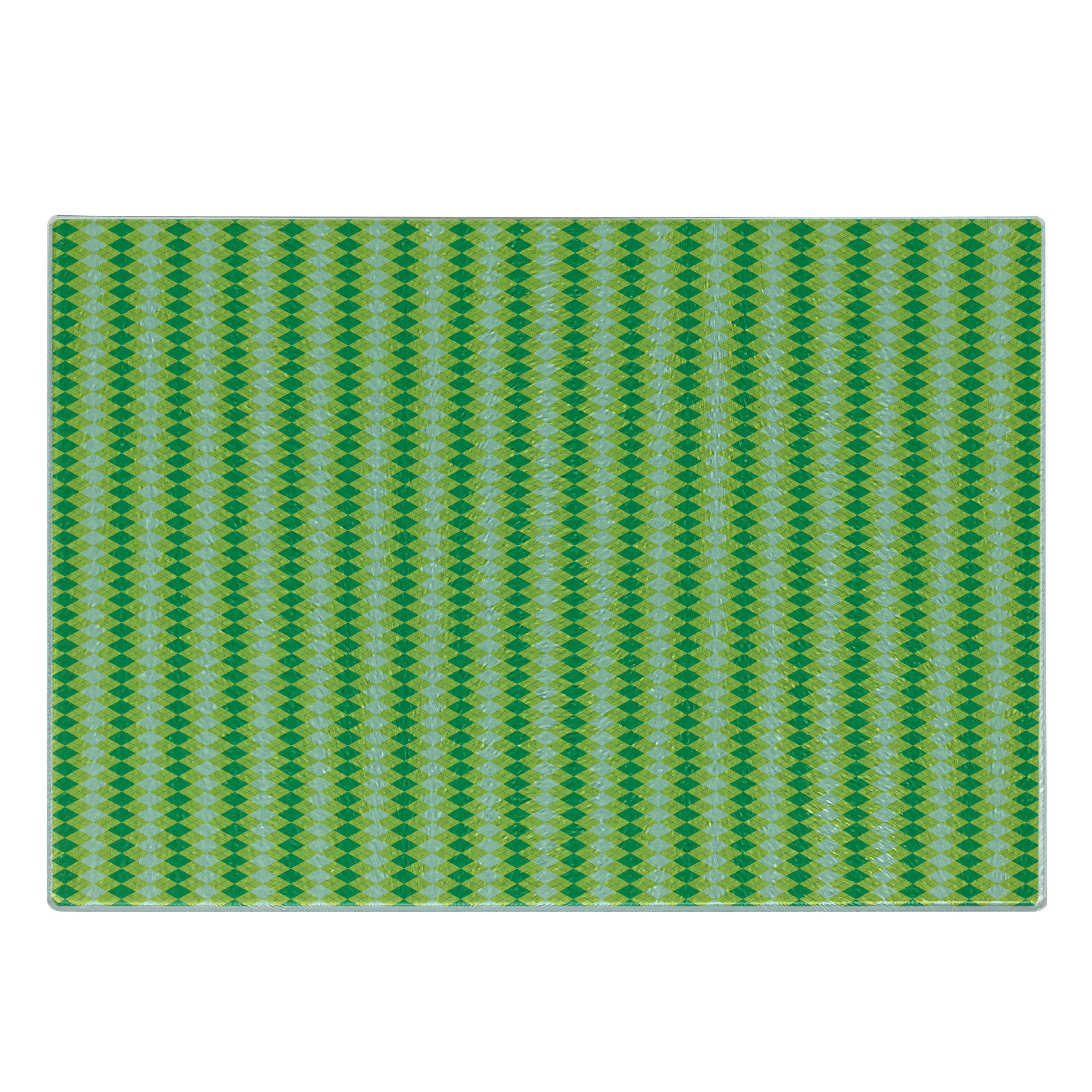 Ambesonne Abstract Green Tempered Glass Cutting Board Diagonal Square ...