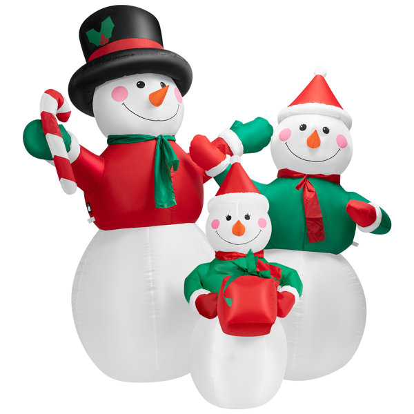 The Holiday Aisle® Emila Snowman Family Christmas Inflatable & Reviews ...