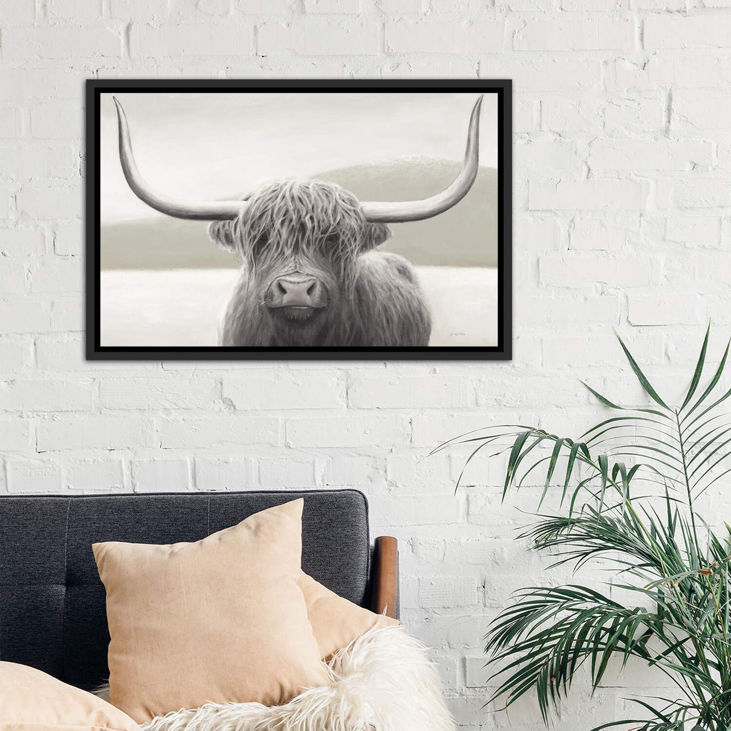 The Twillery Co. Highland Cow Neutral by James Wiens - Photograph Print ...
