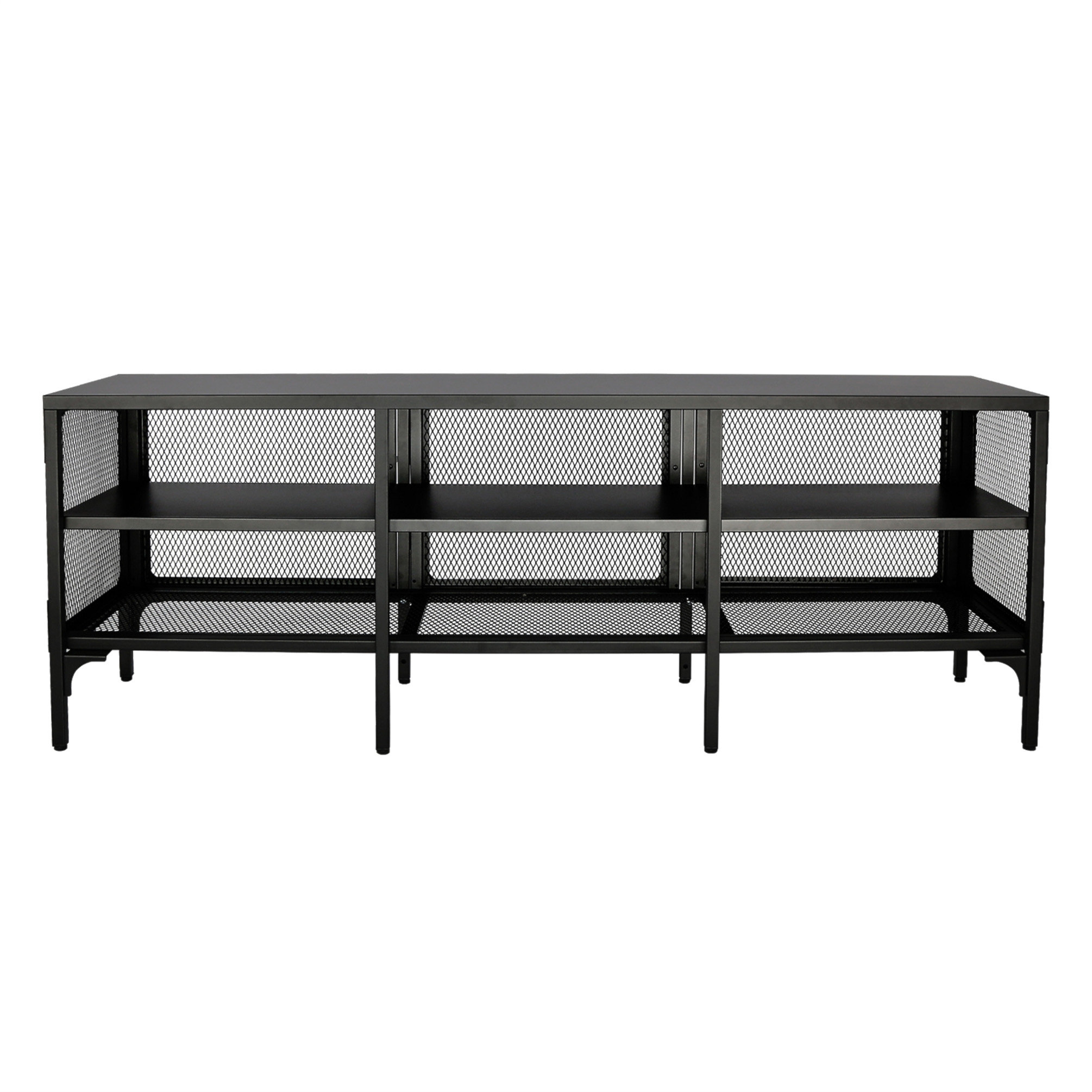 Latitude Run® Industrial Metal TV Stand Entertainment Center Cabinet TV ...