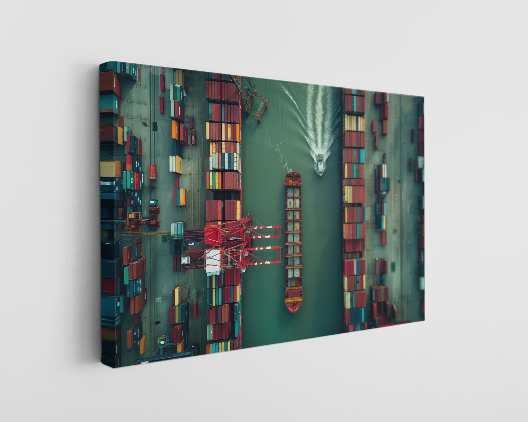 Longshore Tides Container Terminal Seen from Above Canvas Print | Wayfair