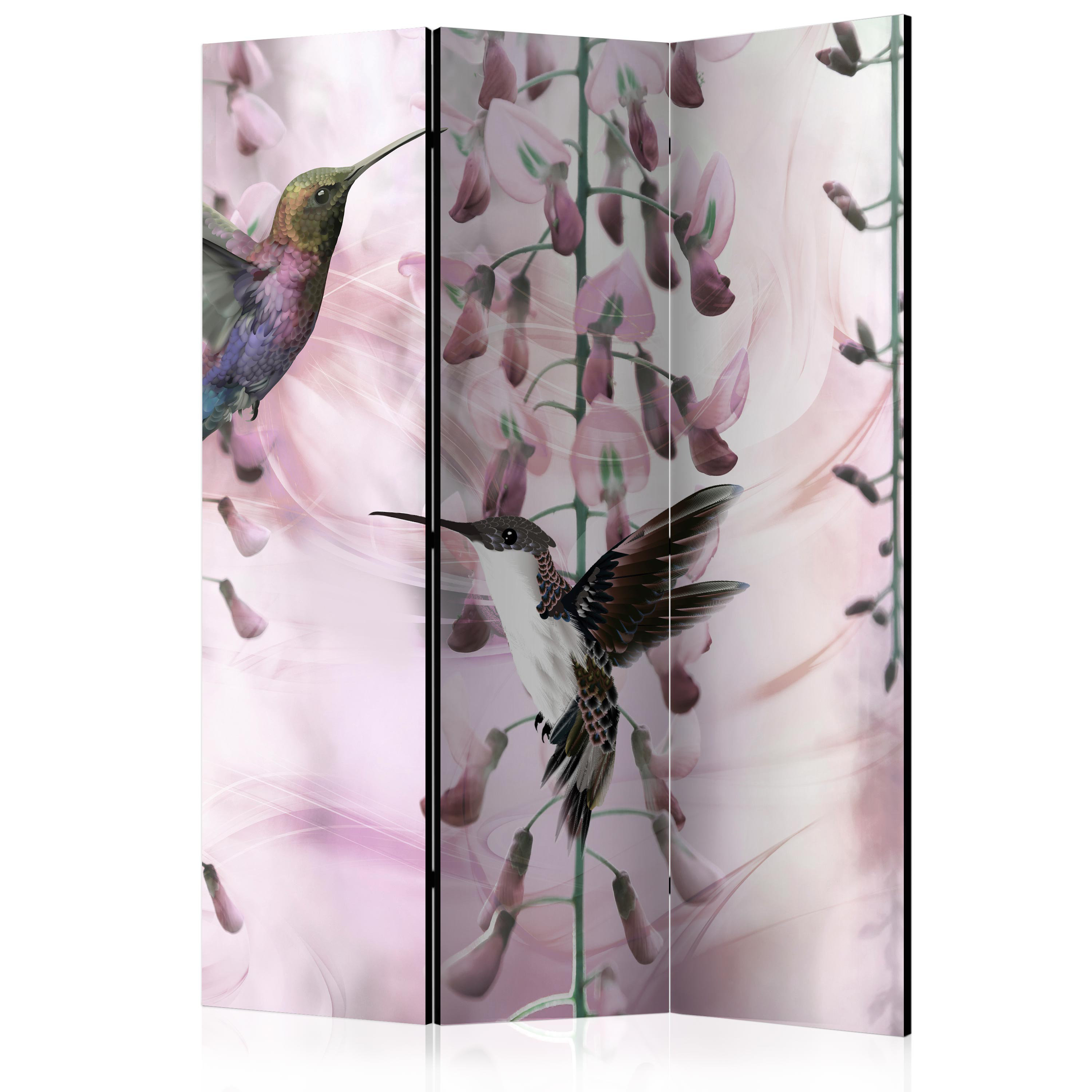 East Urban Home Flying Hummingbirds (Pink) 53'' W x 68'' H 3 - Panel ...