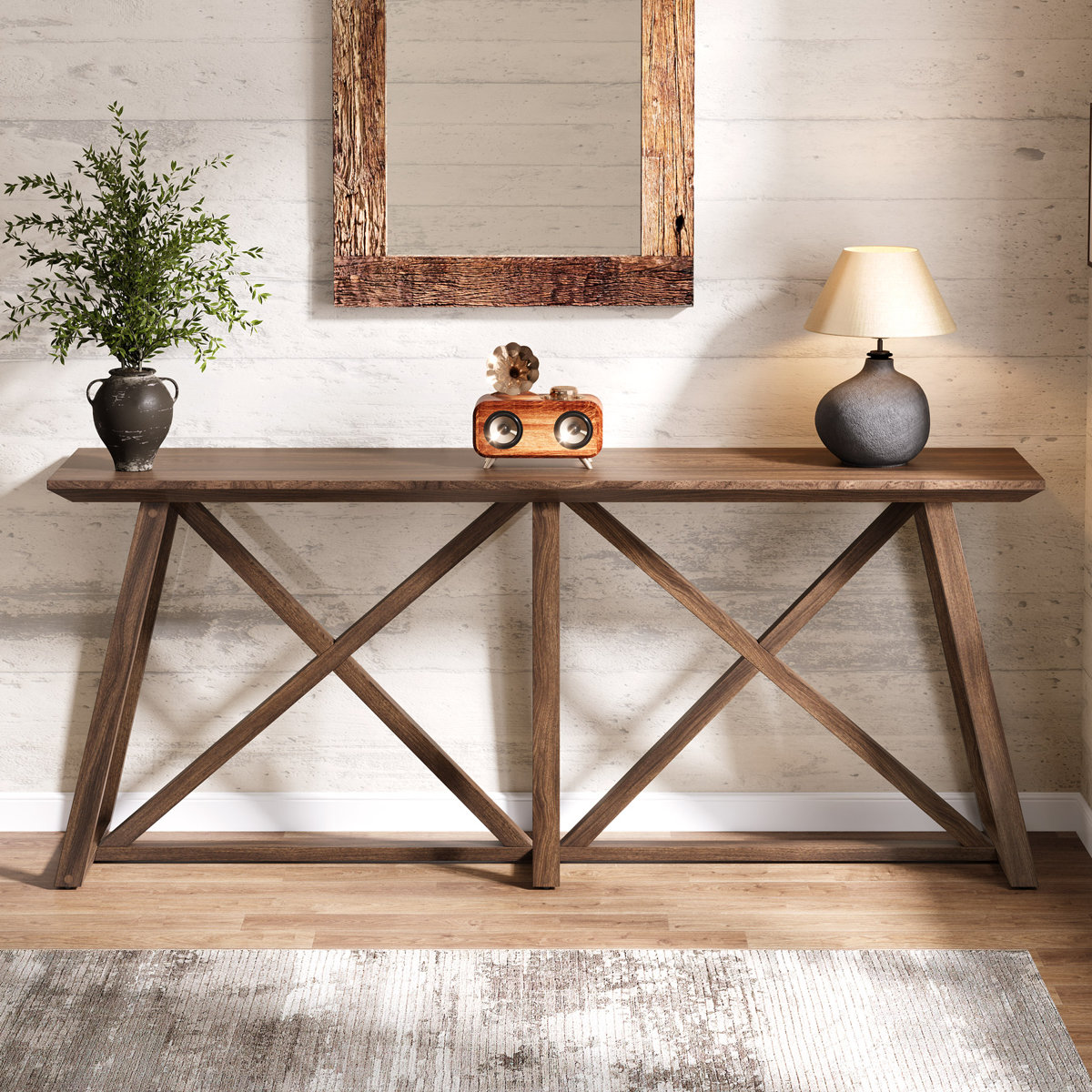 Gracie Oaks 70.9-Inch Console Table, Extra Long Entryway Entry Table ...
