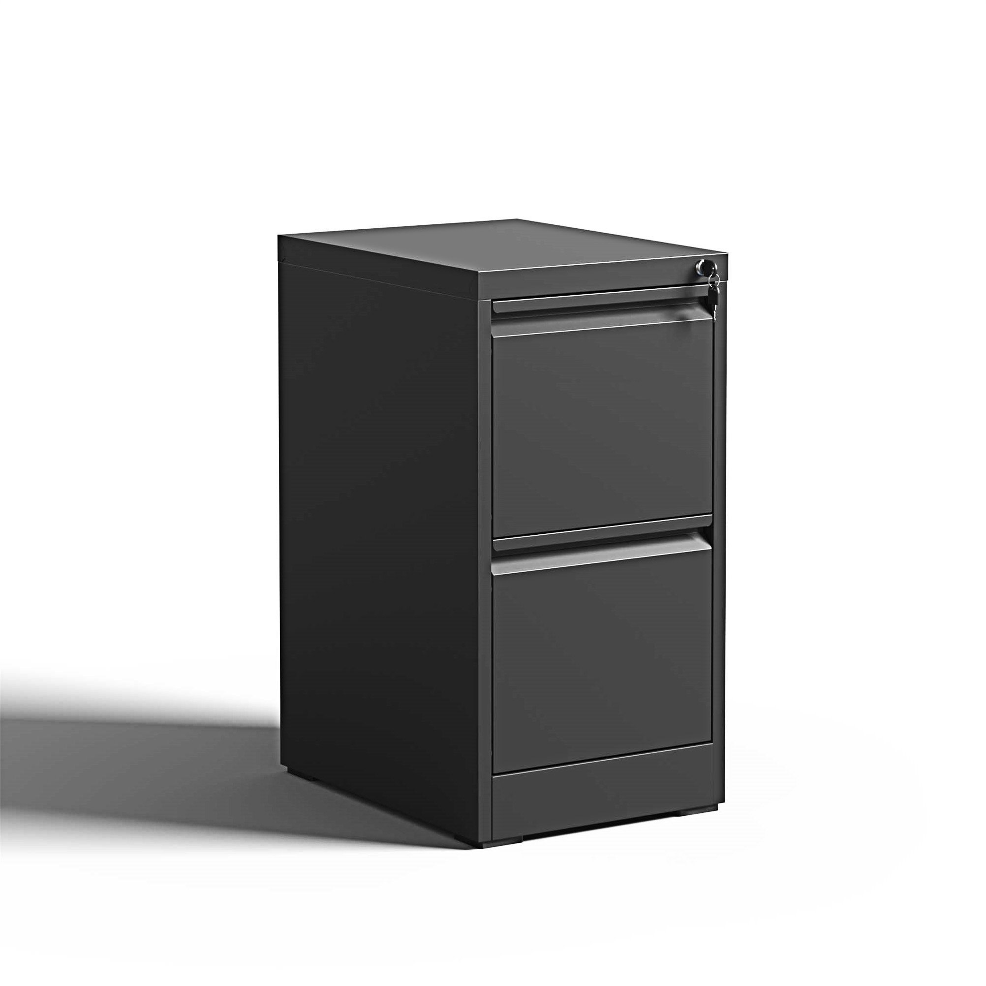 Ebern Designs 2 Drawer Metal Vertical File Cabinet With Lock Office ...