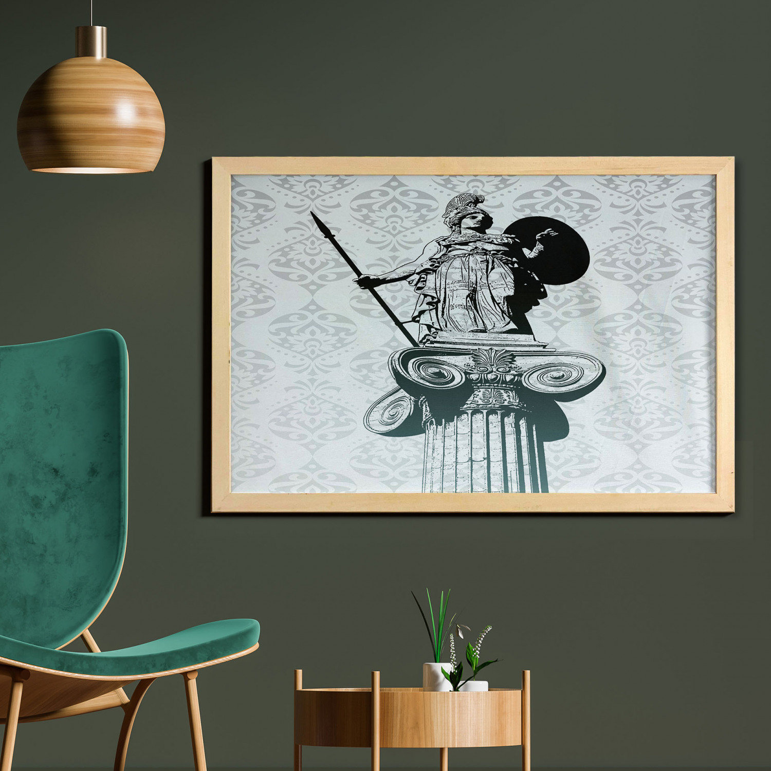 East Urban Home Ambesonne Retro Wall Art With Frame, Athena On Baroque ...