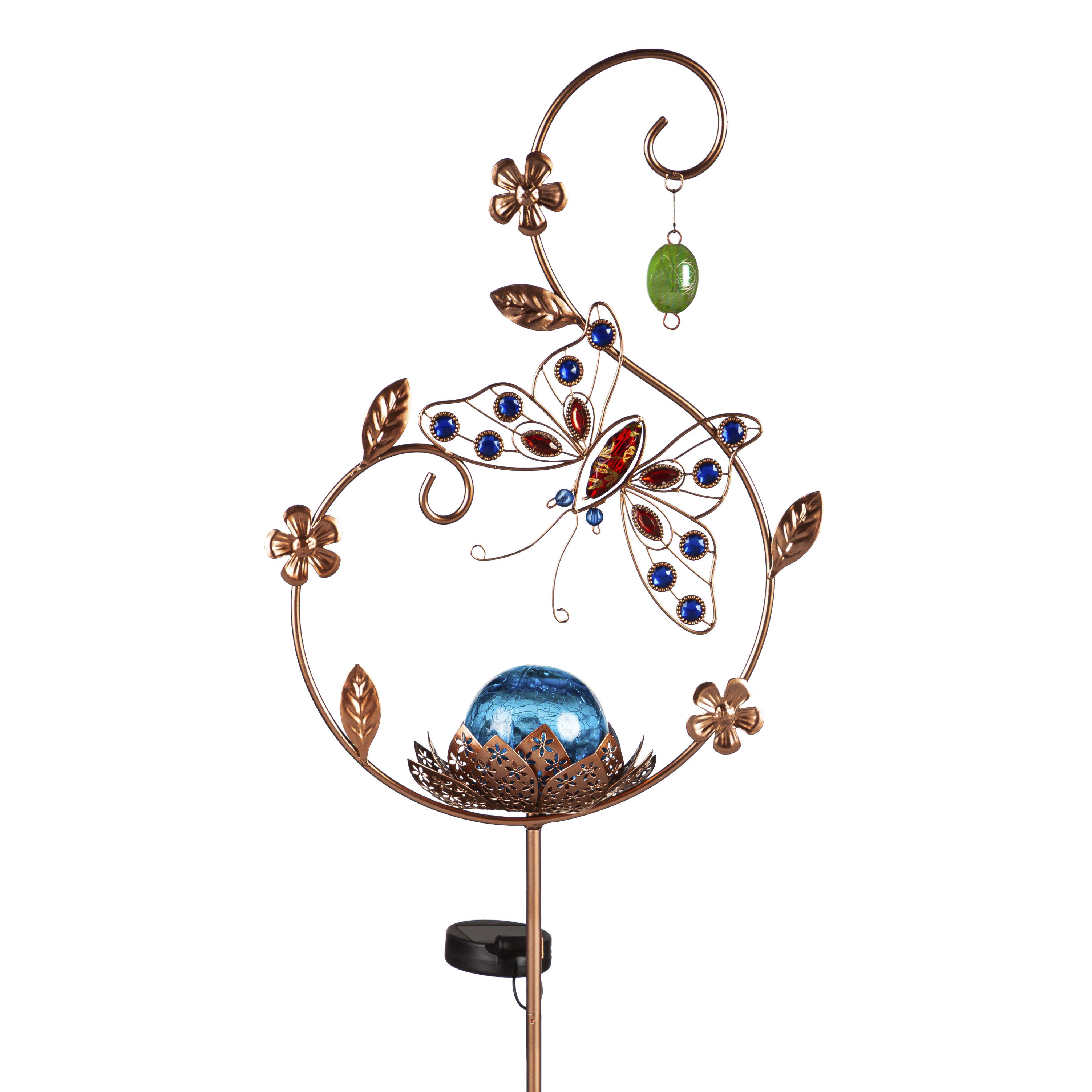 Arlmont & Co. Winged Things Solar Garden Stake, Blue - Wayfair Canada