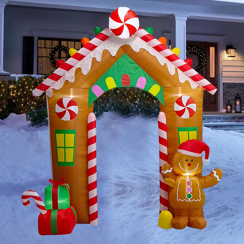 The Holiday Aisle® Gingerbread Archway Inflatable & Reviews | Wayfair