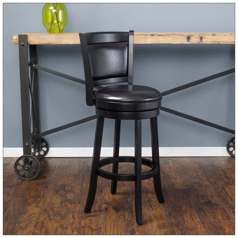 Red Barrel Studio® Leather BAR STOOL WITHOUT ARM | Wayfair