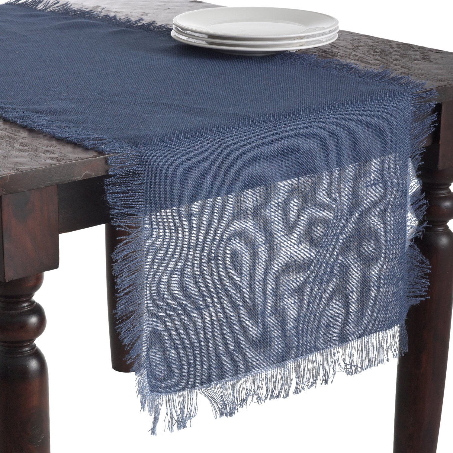 Red Barrel Studio® Furman Fringed Burlap Table Runner & Reviews | Wayfair