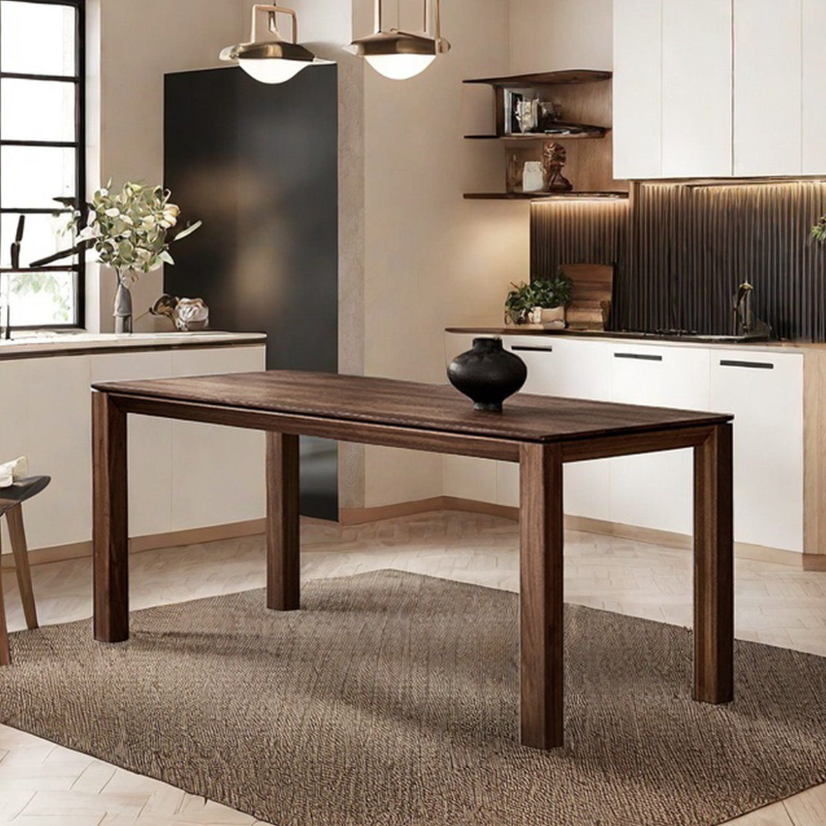 Sleek Surface Designs The dining table is simple and thick rectangular - Wayfair Canada