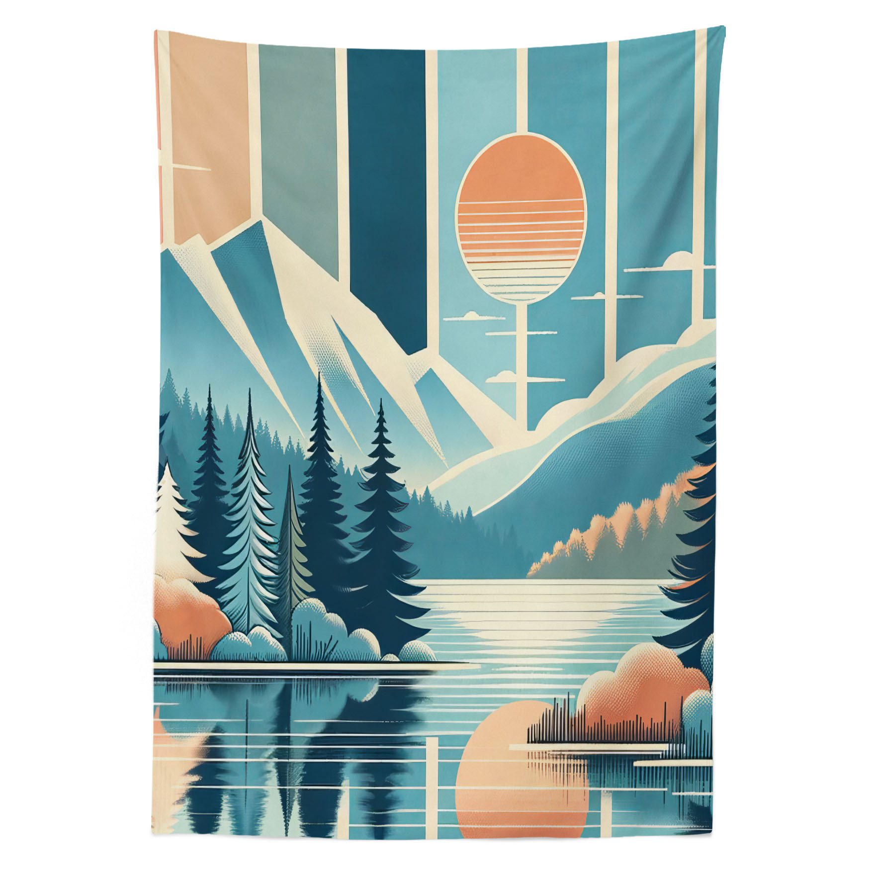 Dovecove Garreth Rectangle Mountain Polyester Tablecloth | Wayfair