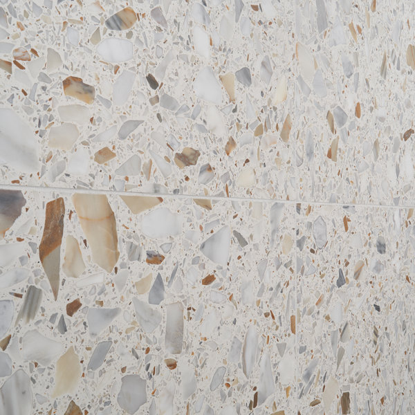 Bond Tile Brezza Terrazzo 23.62 in. x 23.62 in. Honed Terrazzo Floor ...