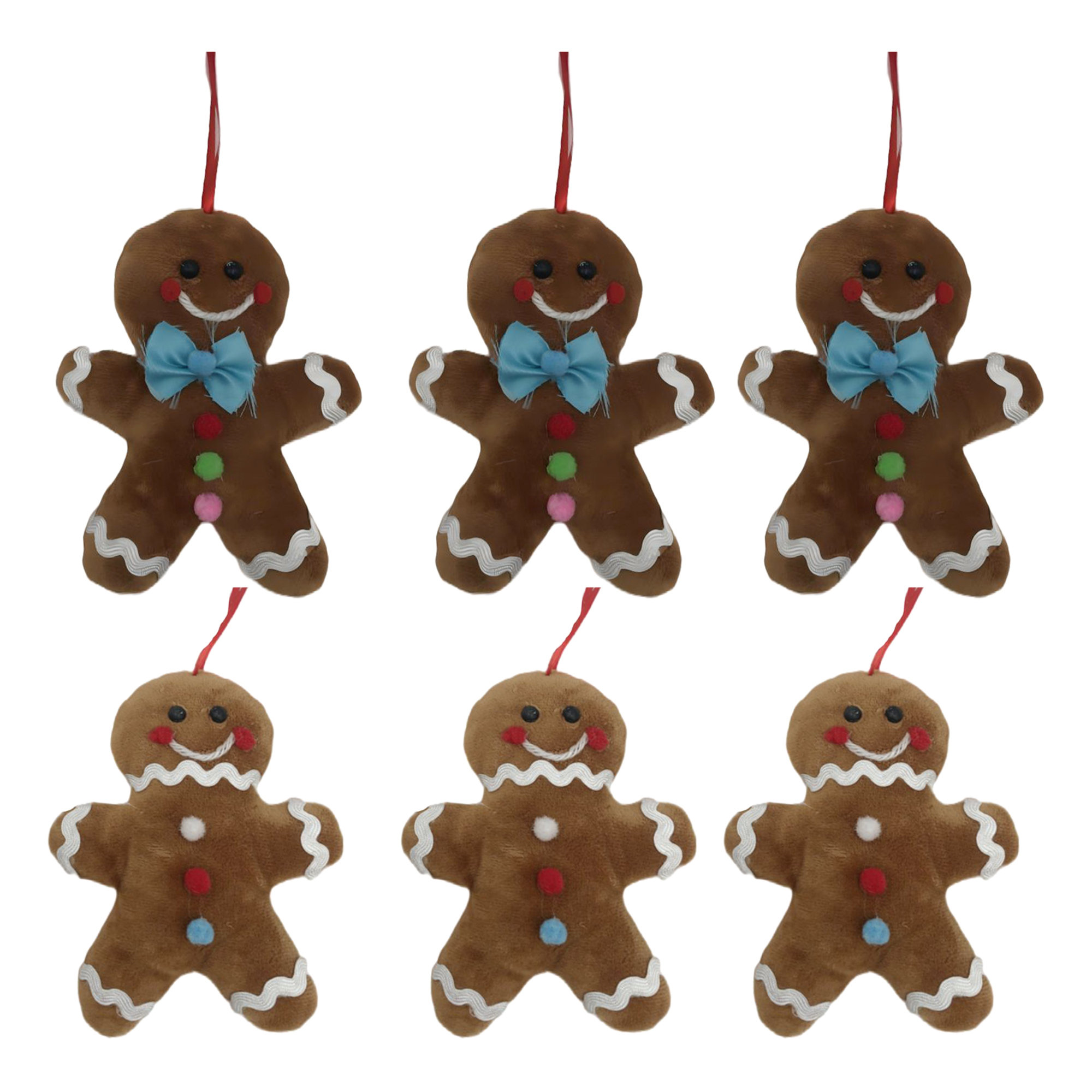 The Holiday Aisle® Fabric Hanging Gingerbread Man Ornament (Asstd ...