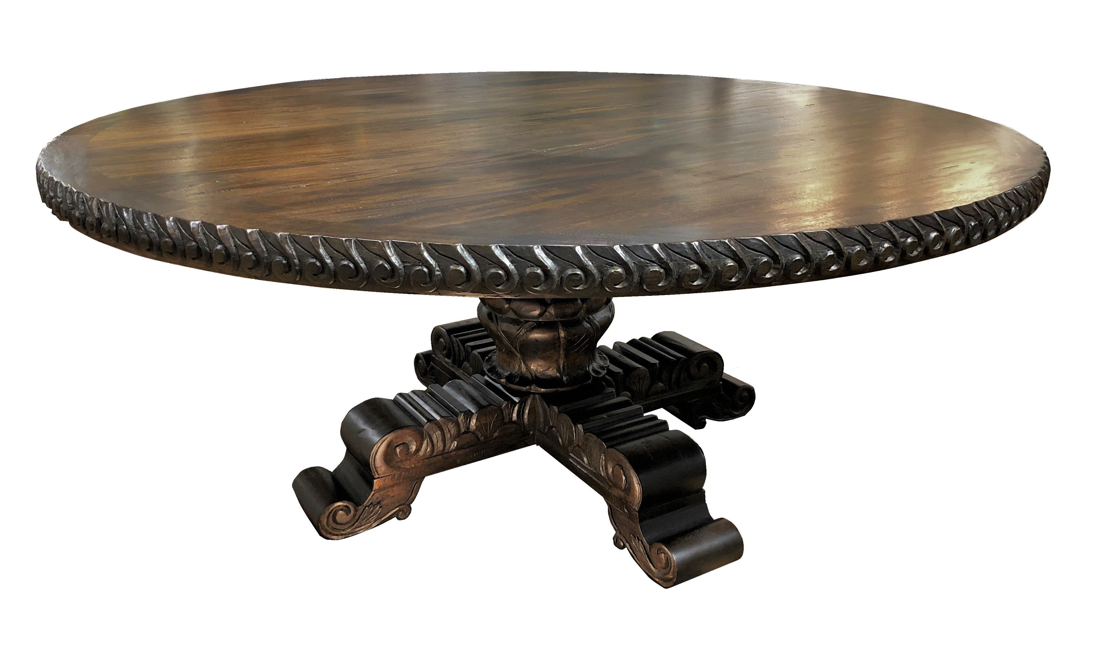 Regis Patrick Collection Fontainebleau Solid Wood Dining Table ...