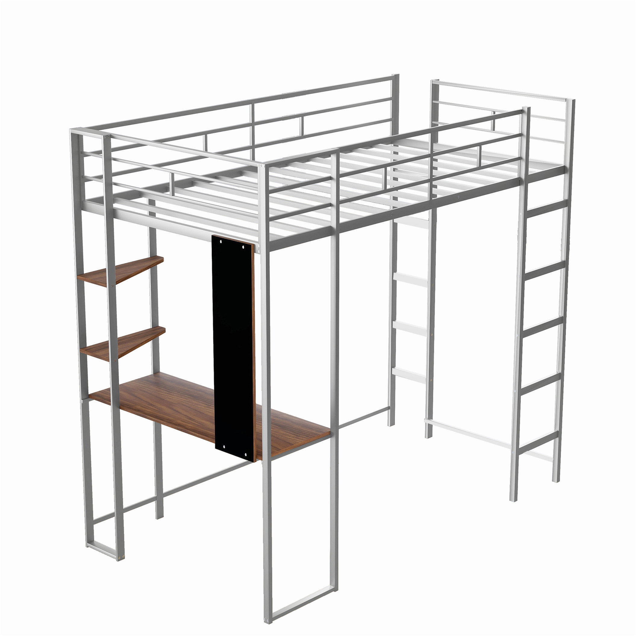 Mason & Marbles Versatile Metal Loft Bed with Multiple Functional ...