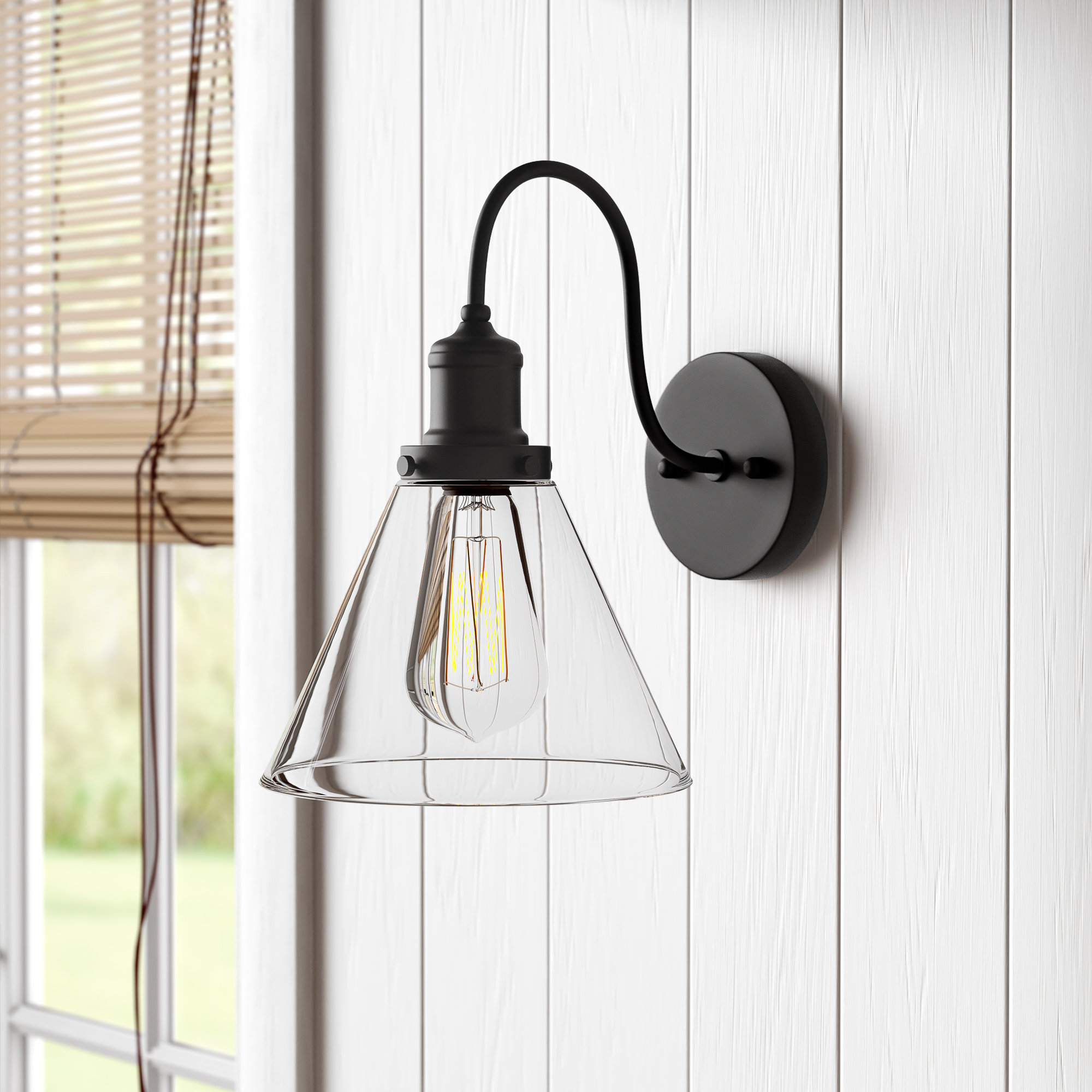 Sand & Stable™ Rimma 1 - Light Dimmable Armed Sconce & Reviews | Wayfair