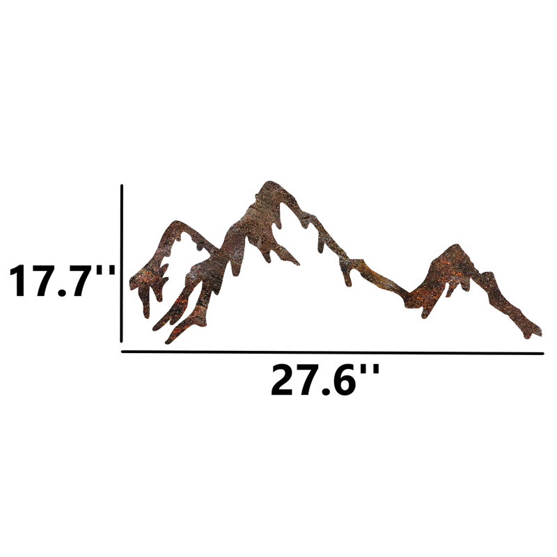 Loon Peak® Mountains Metal Minimalist Wall Decor | Wayfair