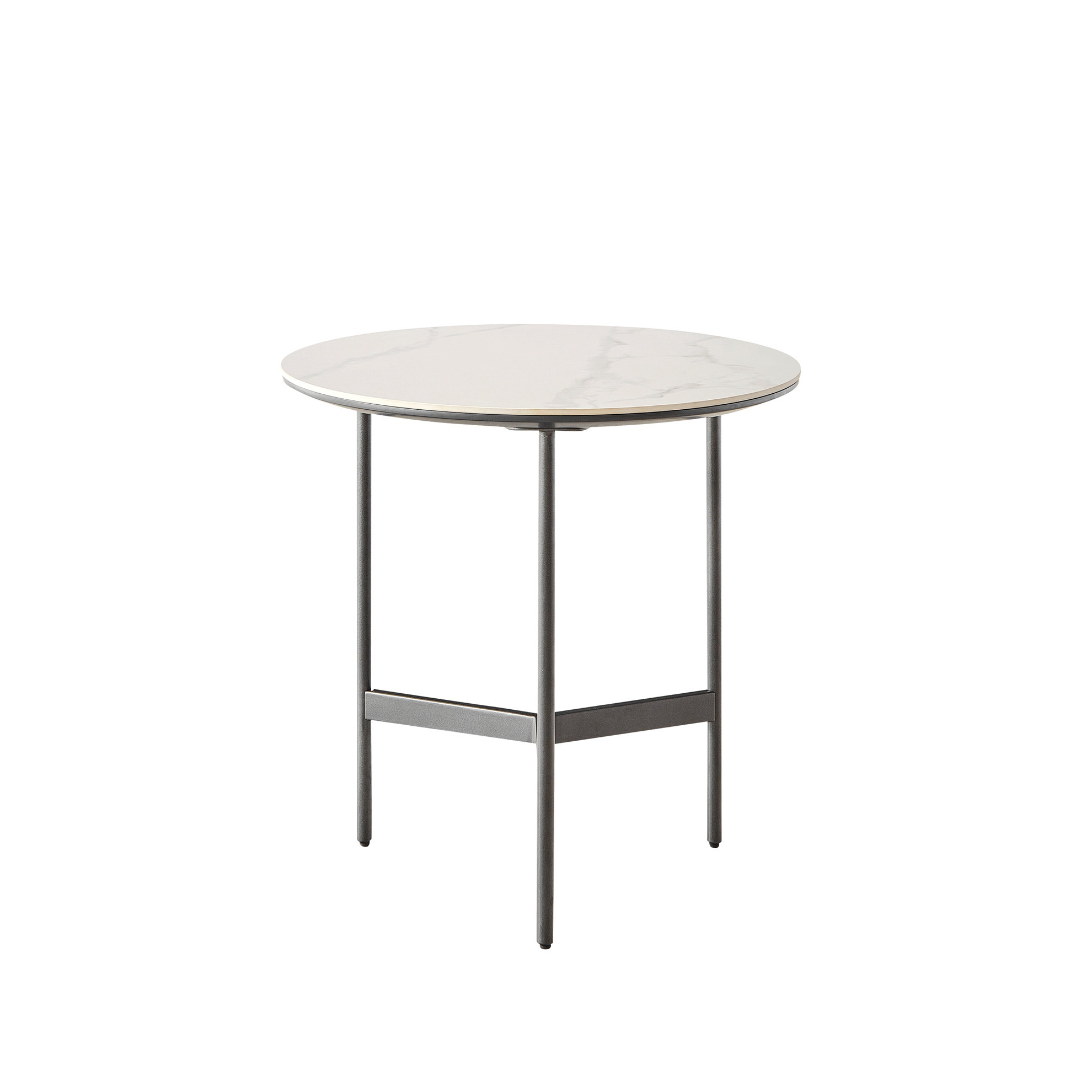 Wrought Studio™ End/Side Tables - Small Round Accent Table, Metal Gray ...