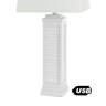 Dovecove Shutter 32” Resin Bright White Shutter Lamp with USB, (Set of ...