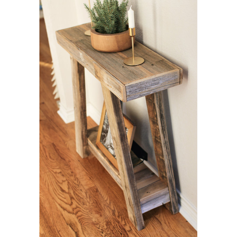 Millwood Pines Cleavon 30" Solid Wood Console Table & Reviews | Wayfair