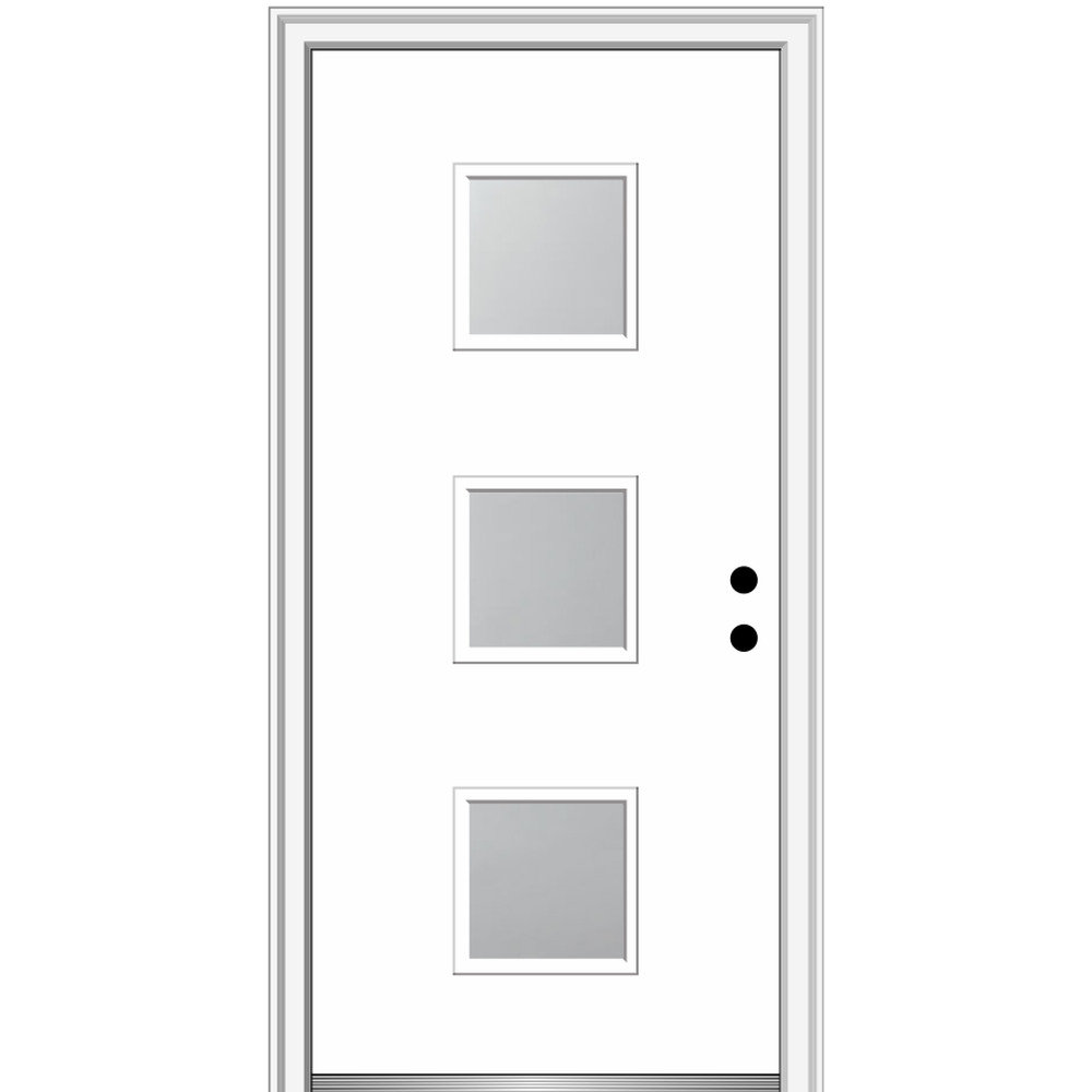 MMI DOOR Spotlight Primed Prehung Fiberglass Front Entry Doors | Wayfair