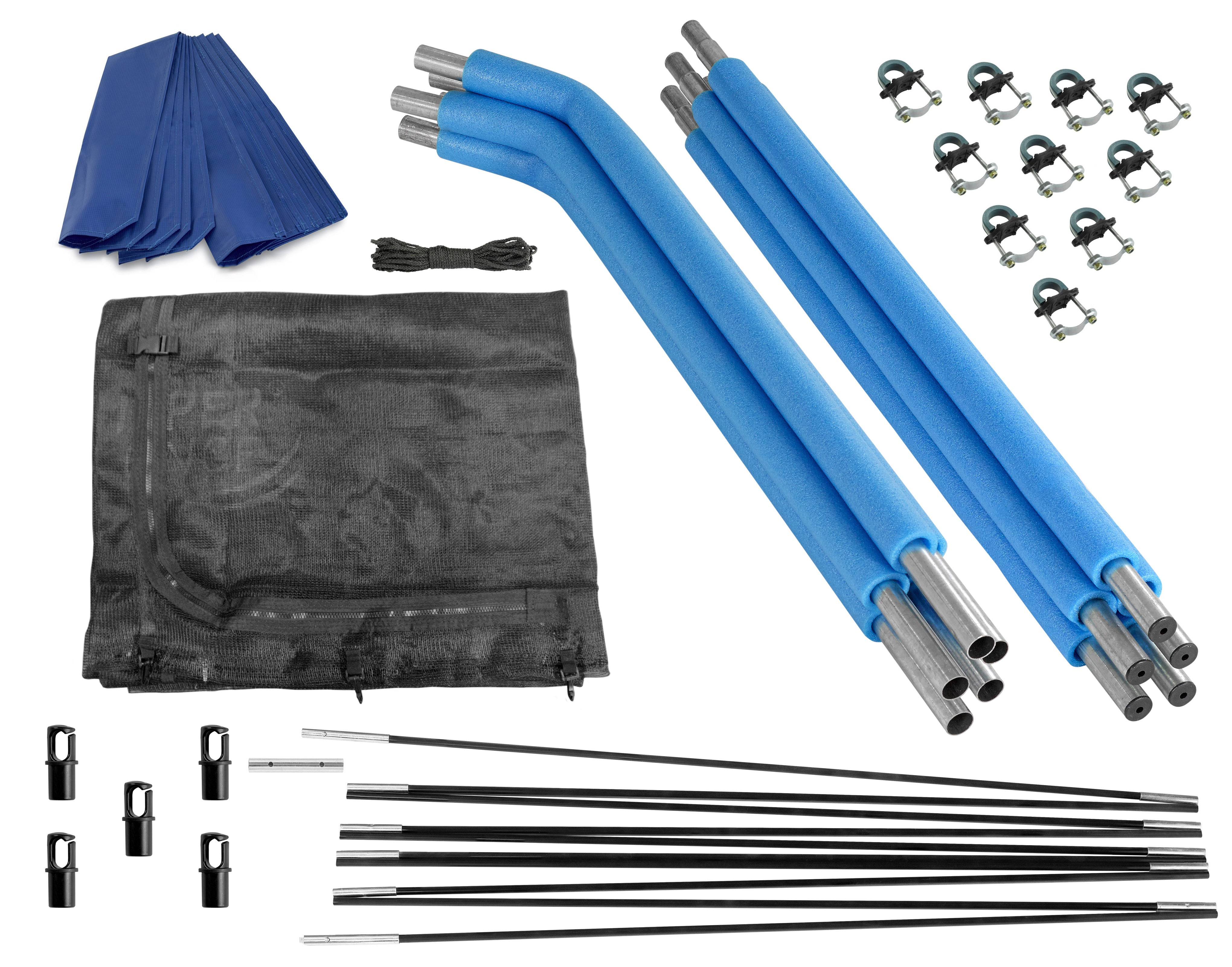 Upper Bounce Machrus 15' Trampoline Safety Enclosure with Net, Poles ...