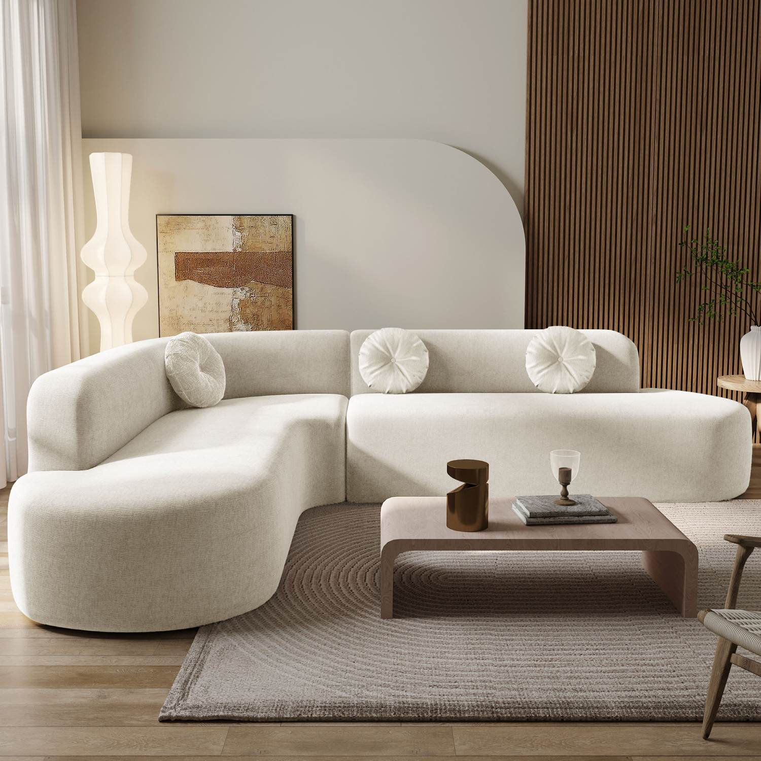 Ivy Bronx Grand canapé modulaire courbé 122 po 122 po - Wayfair Canada